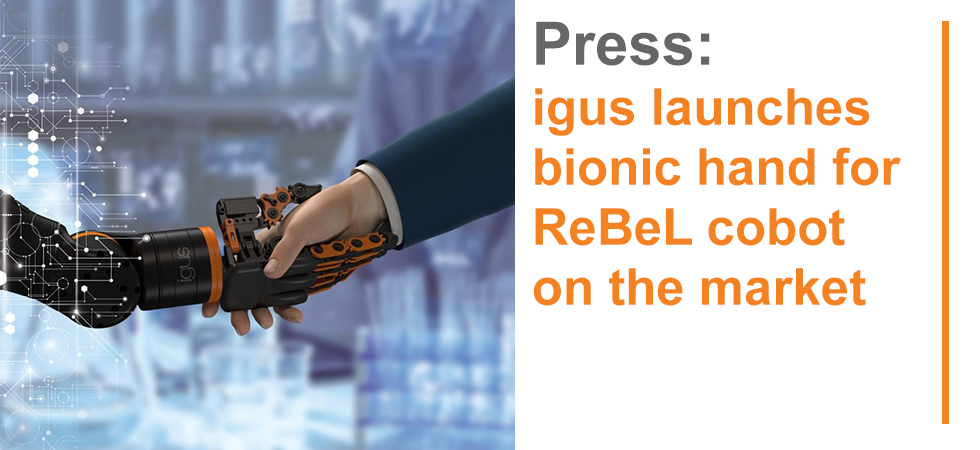 igus launches bionic hand for ReBeL cobot on the market | igus® Canada ...
