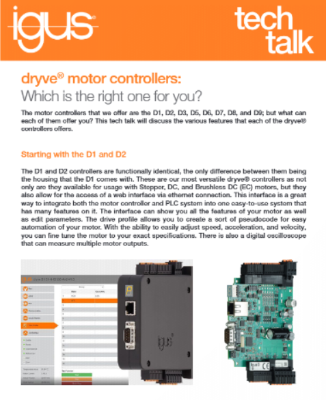 dryve® motor controllers: Which is the right one for you? | igus ...