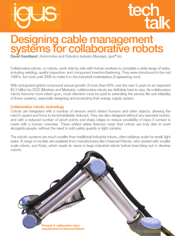 Designing Cable Management Systems for Collaborative Robots | igus ...